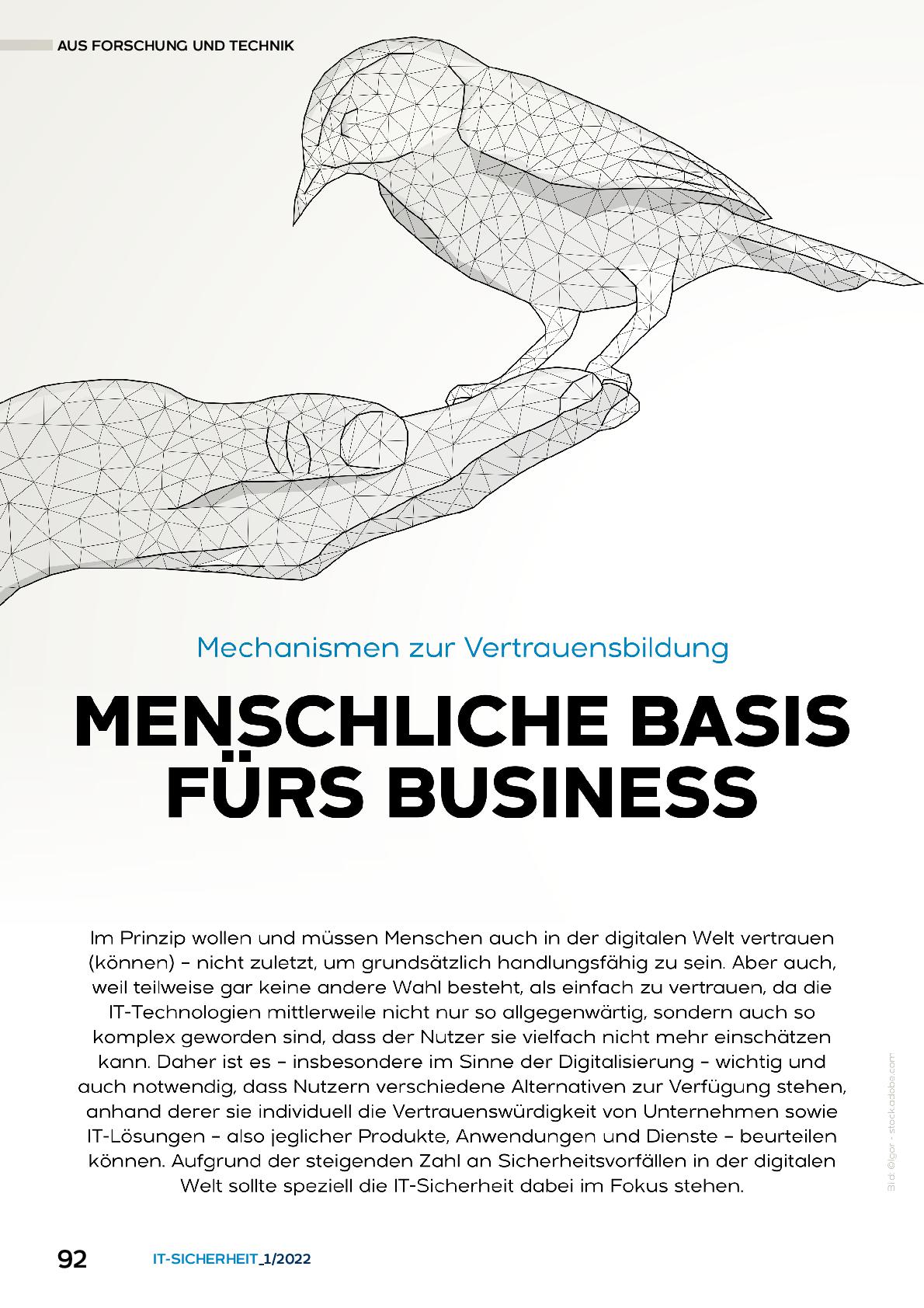 Mechanismen zur Vertrauensbildung - Prof. Norbert Pohlmann